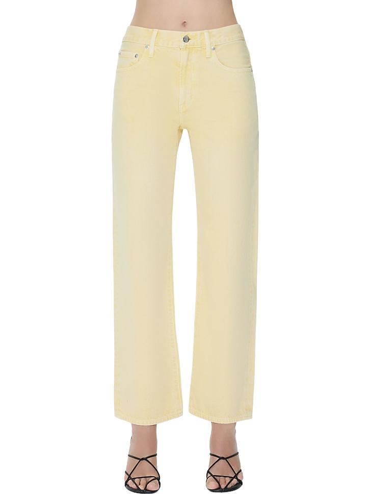 PISTOLA Lexi Mid-Rise Straight Jeans with Bow Detail
